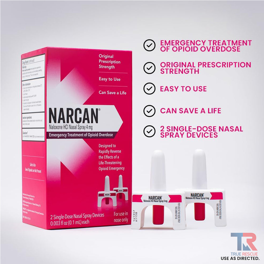 Narcan Kit - Naloxone Nasal Spray 4mg 2-Pack $44.97