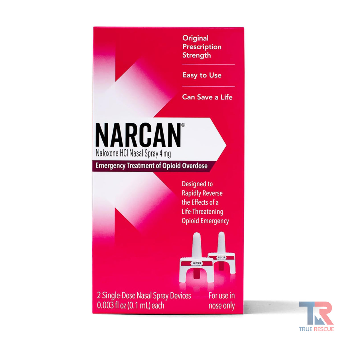 Narcan Kit - Naloxone Nasal Spray 4mg 2-Pack $44.97