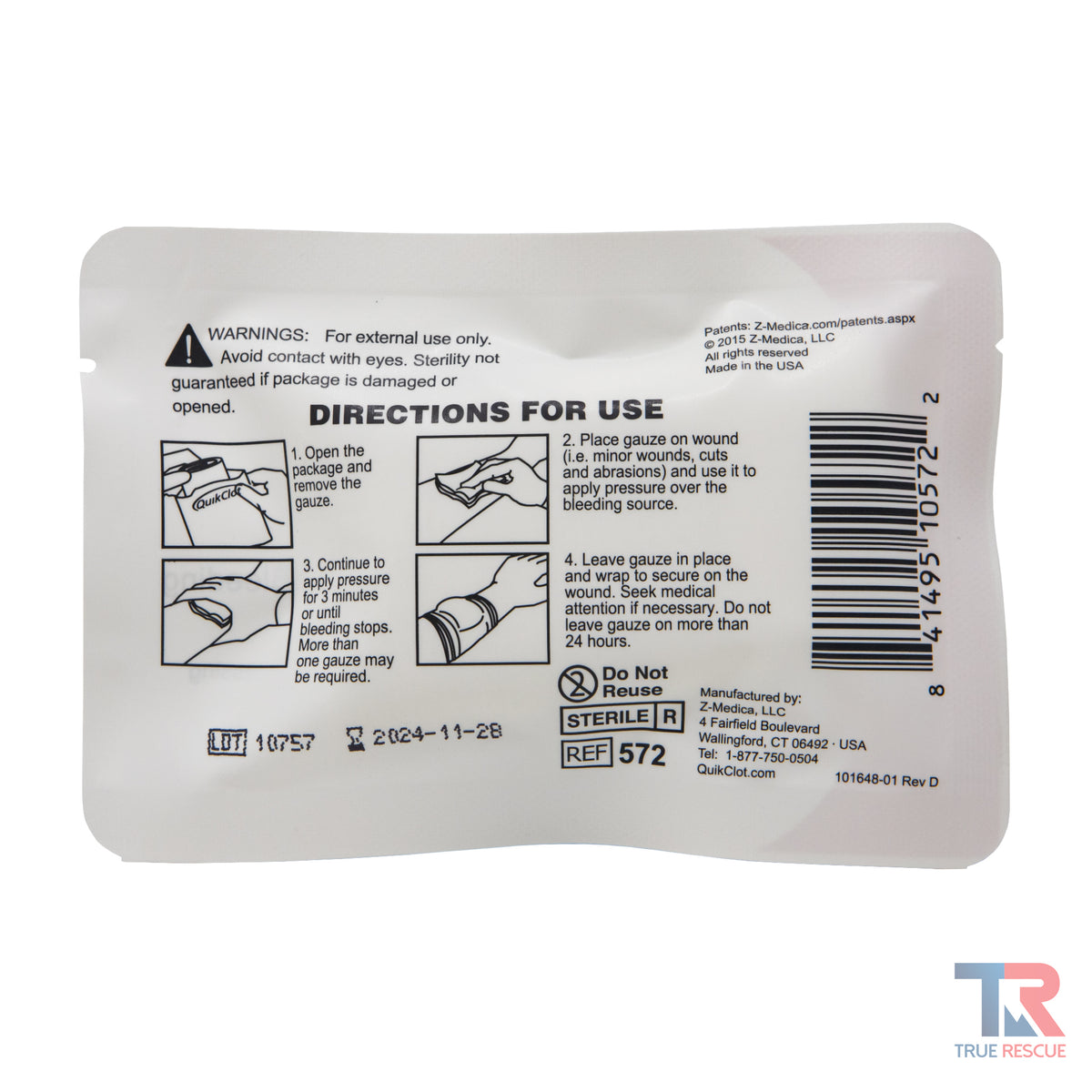 QuikClot Bleeding Control Dressing, OTC
